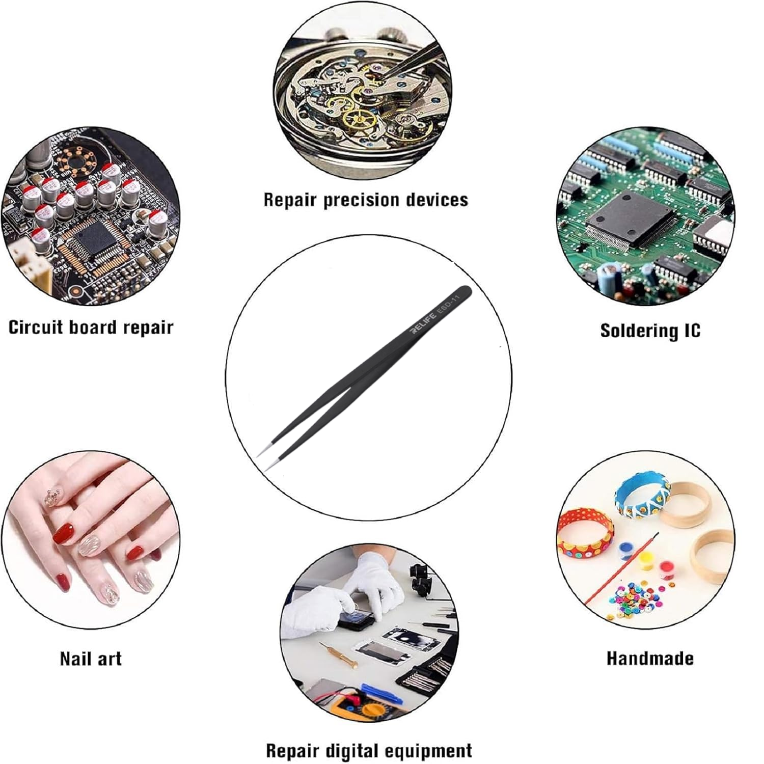 RELIFE ESD-11 TWEEZER - AKINFOTOOLS