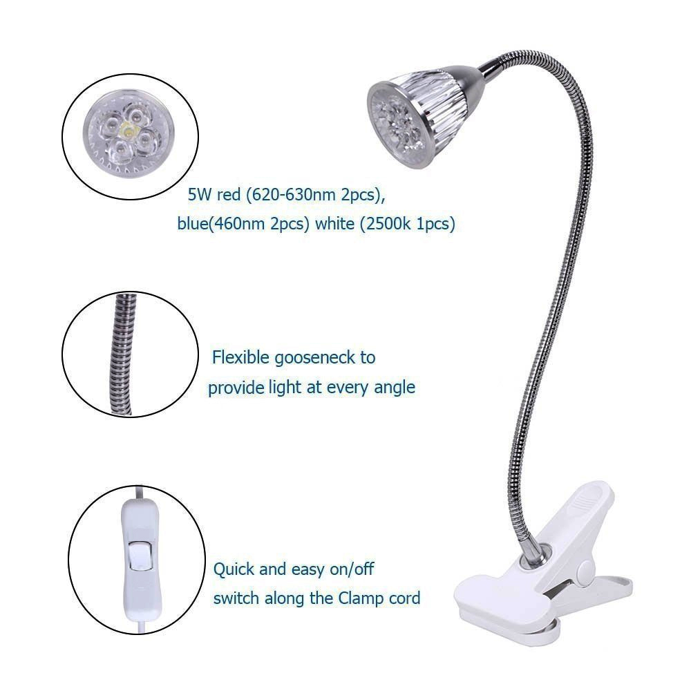 5W Universal Table Clamp LED Light - AKINFOTOOLS