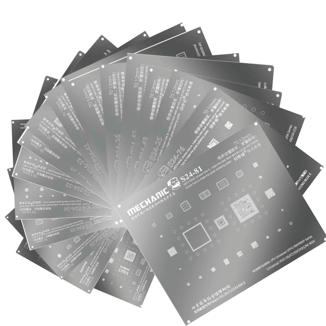 MECHANIC S24 ANDROID STENCILS SET 25 IN 1 - AKINFOTOOLS